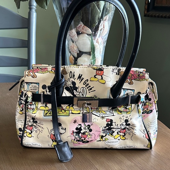 Disney | Bags | Disney Cream And Black Kissing Smack Comic Mickey Mouse ...